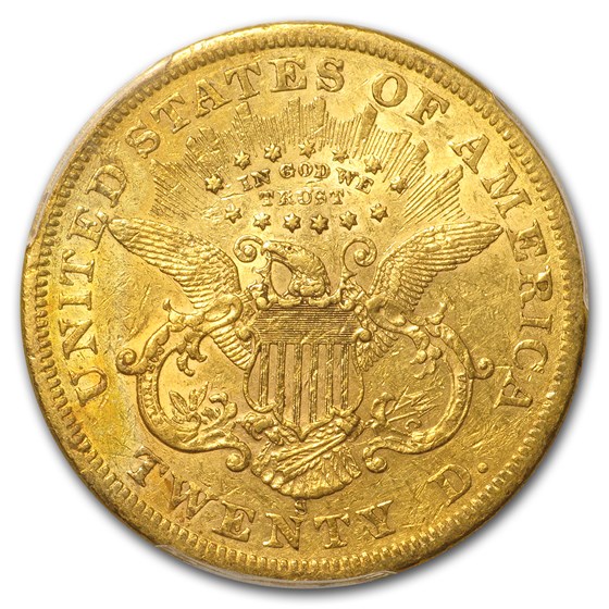 Buy 1866-S $20 Liberty Gold Double Eagle w/Motto AU-53 PCGS | APMEX