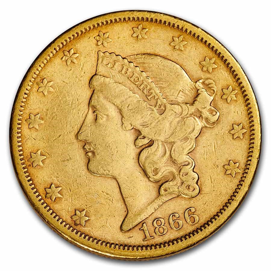 Buy 1866-S $20 Liberty Gold Double Eagle w/Motto XF | APMEX