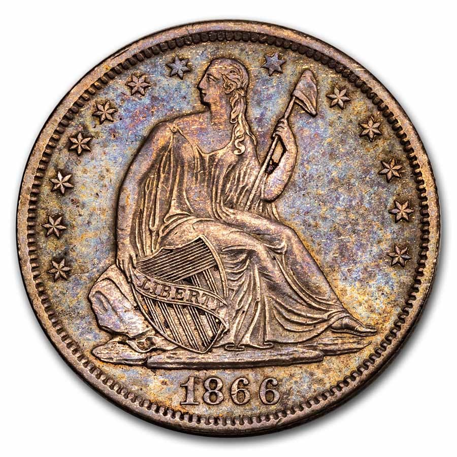 Buy 1866-S Liberty Seated Silver Half Dollar AU | APMEX