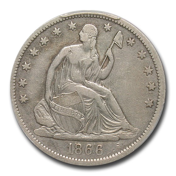 Buy 1866-S Liberty Seated Half Dollar VF-30 PCGS (No Motto) | APMEX