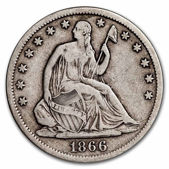 Buy 1866-S Liberty Seated Half Dollar VF | APMEX