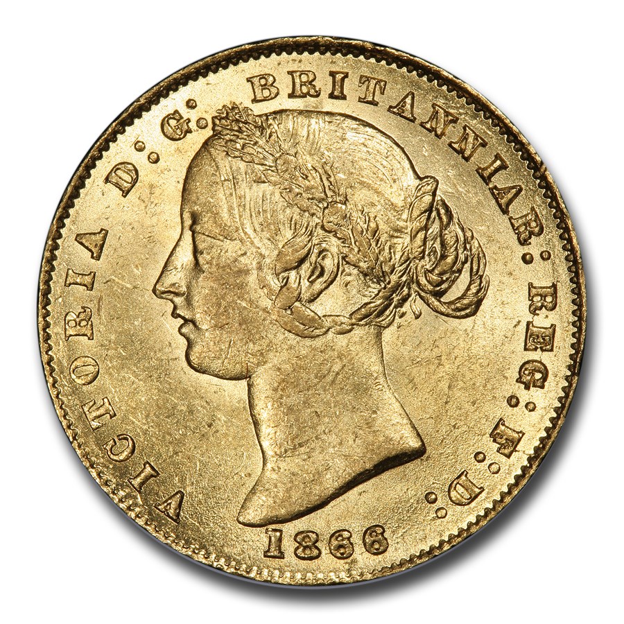 Buy 1866-Sydney Australia Gold Sovereign Victoria MS-61 PCGS | APMEX