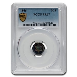 1866 Three Cent Silver PR-67 PCGS