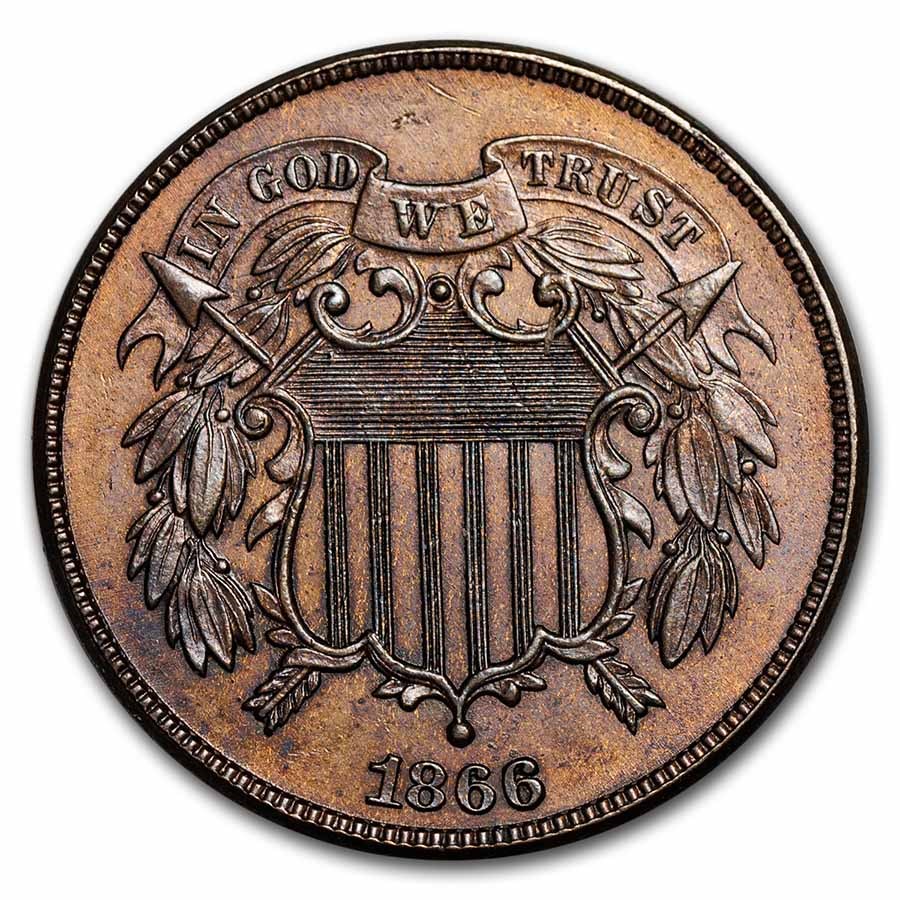 Buy 1866 Two Cent Piece BU | APMEX
