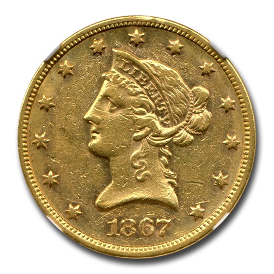Buy 1867 $10 Liberty Gold Eagle AU-58 NGC | APMEX