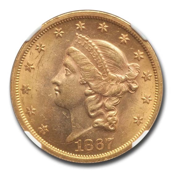 Buy 1867 $20 Liberty Gold Double Eagle MS-62+ NGC | APMEX