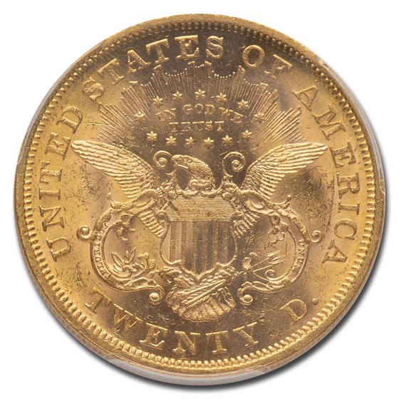 Buy 1867 $20 Liberty Gold Double Eagle MS-62 PCGS | APMEX