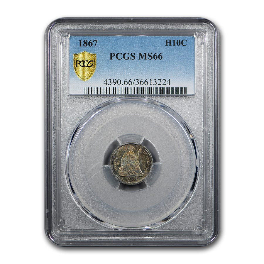 Buy 1867 Liberty Seated Half Dime MS-66 PCGS | APMEX