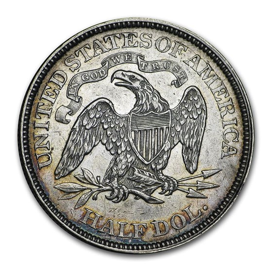 Buy 1867 Liberty Seated Half Dollar AU (Details) | APMEX