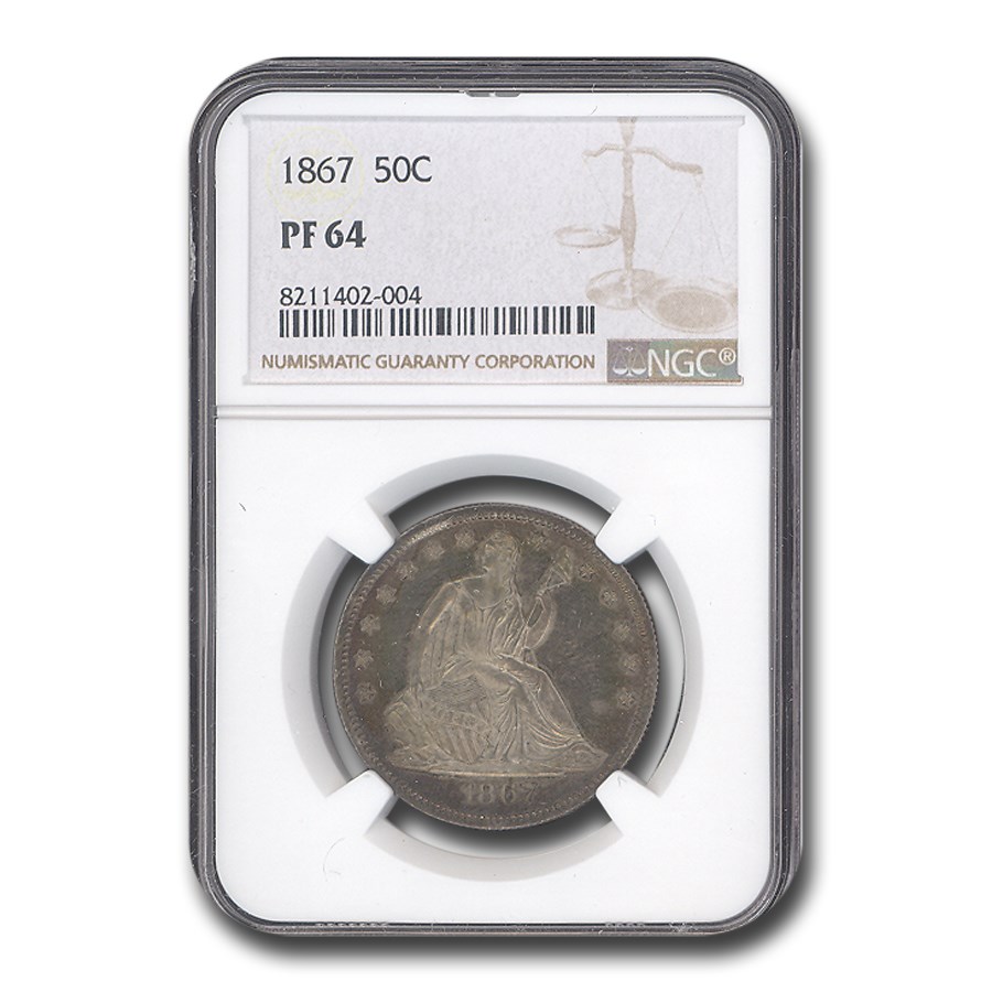 Buy 1867 Liberty Seated Half Dollar PF-64 NGC | APMEX