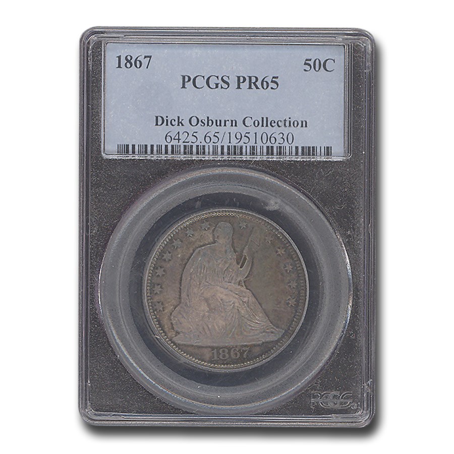 Buy 1867 Liberty Seated Half Dollar PR-65 PCGS | APMEX