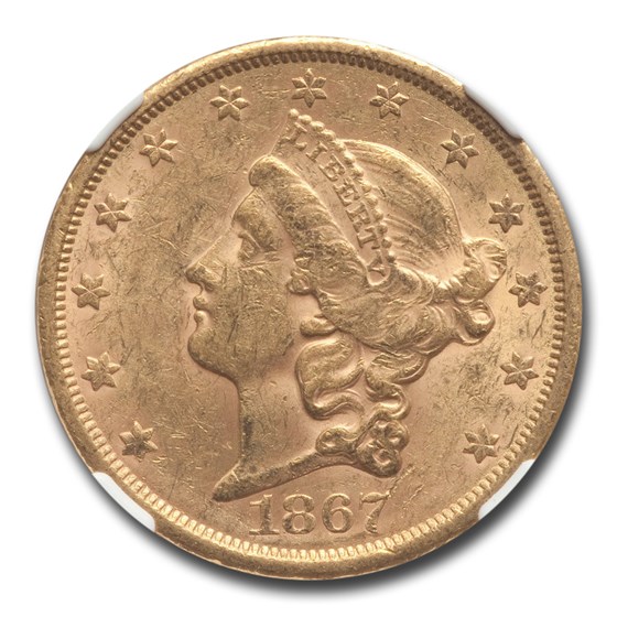 Buy 1867-S $20 Liberty Gold Double Eagle MS-60 NGC | APMEX