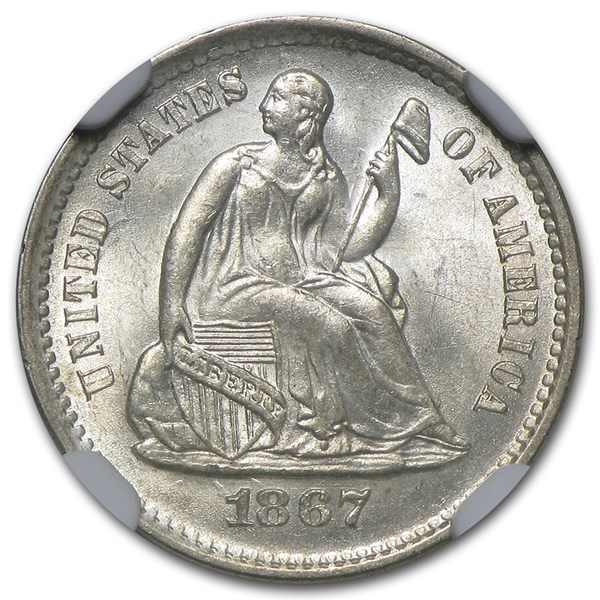 1867 S Seated Liberty Half Dime Value - APMEX