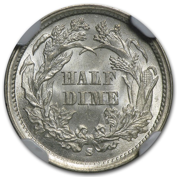 1867 S Seated Liberty Half Dime Value - APMEX