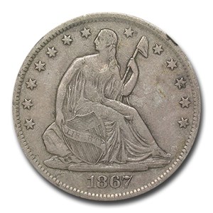 Buy 1867-S Liberty Seated Half Dollar VF-25 NGC | APMEX