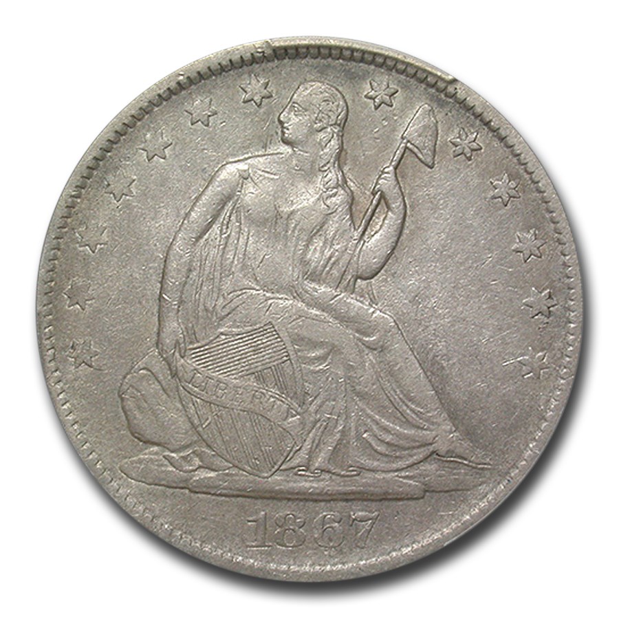 Buy 1867-S Liberty Seated Half Dollar VF-35 PCGS | APMEX