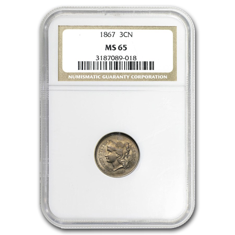 Buy 1867 Three Cent Nickel MS-65 NGC | APMEX