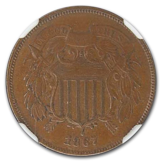 Buy 1867 Two Cent Piece AU-53 NGC (Doubled Die) | APMEX