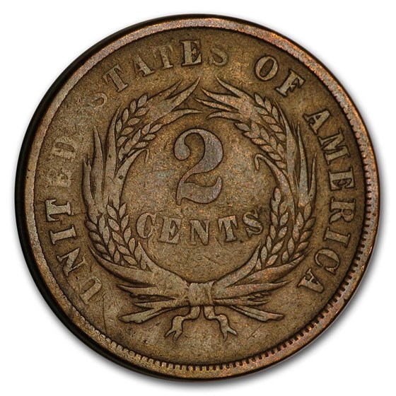 Buy 1867 Two Cent Piece Fine (FS 101, Doubled Die) | APMEX