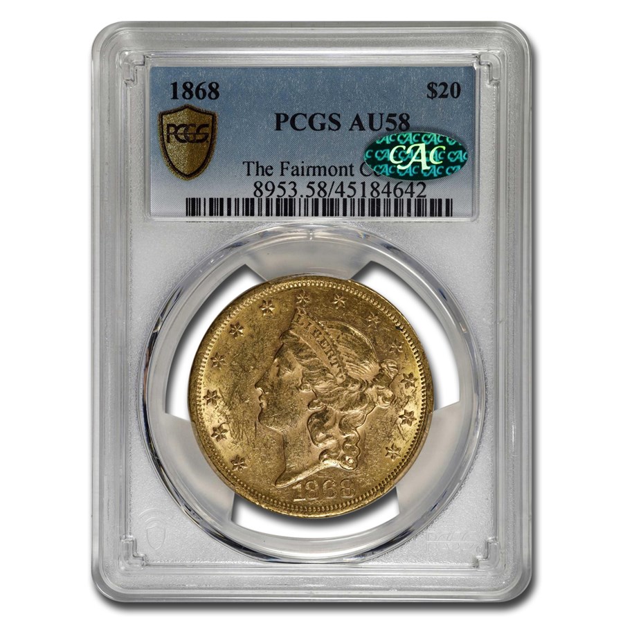 Buy 1868 $20 Liberty Gold Double Eagle AU-58 PCGS CAC | APMEX