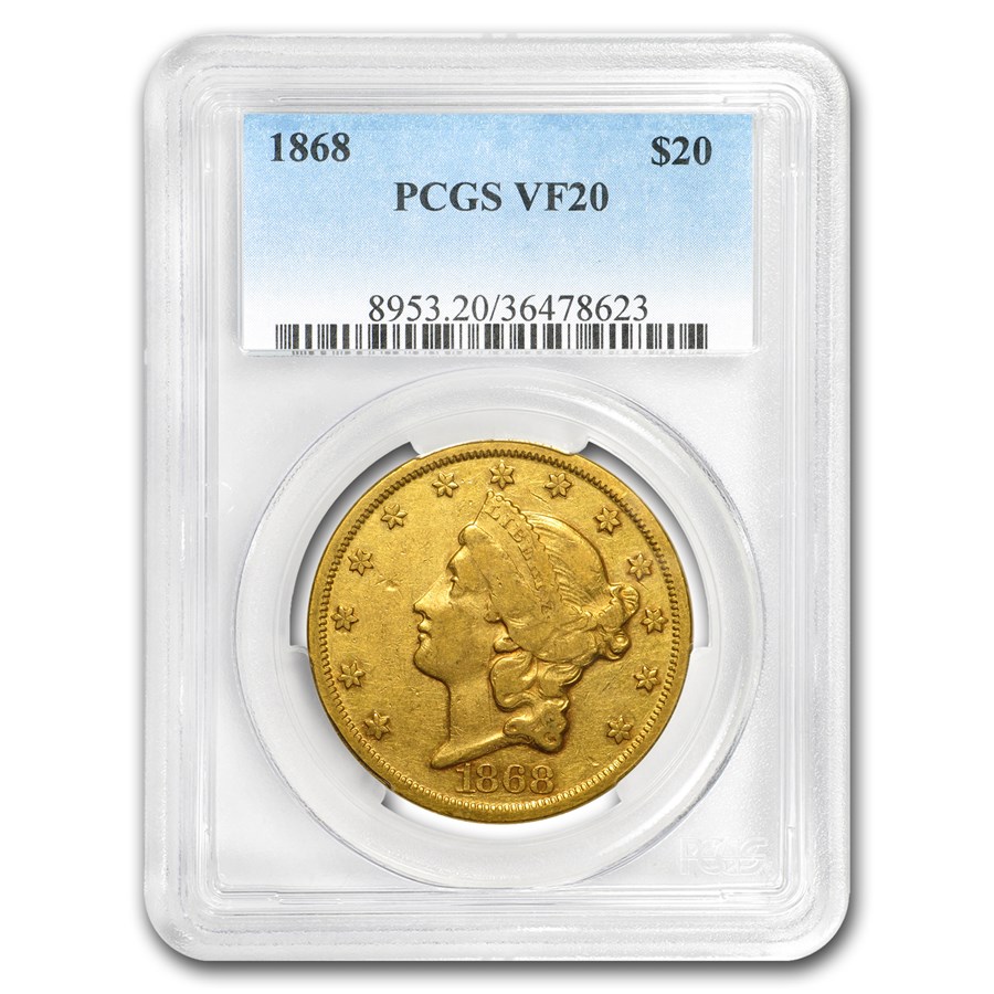 Buy 1868 $20 Liberty Gold Double Eagle VF-20 PCGS | APMEX