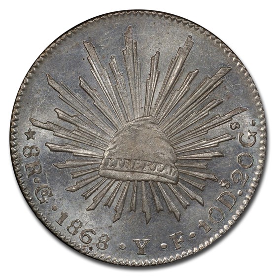 Buy 1868-Go Mexico Silver 8 Reales MS-65 PCGS | APMEX