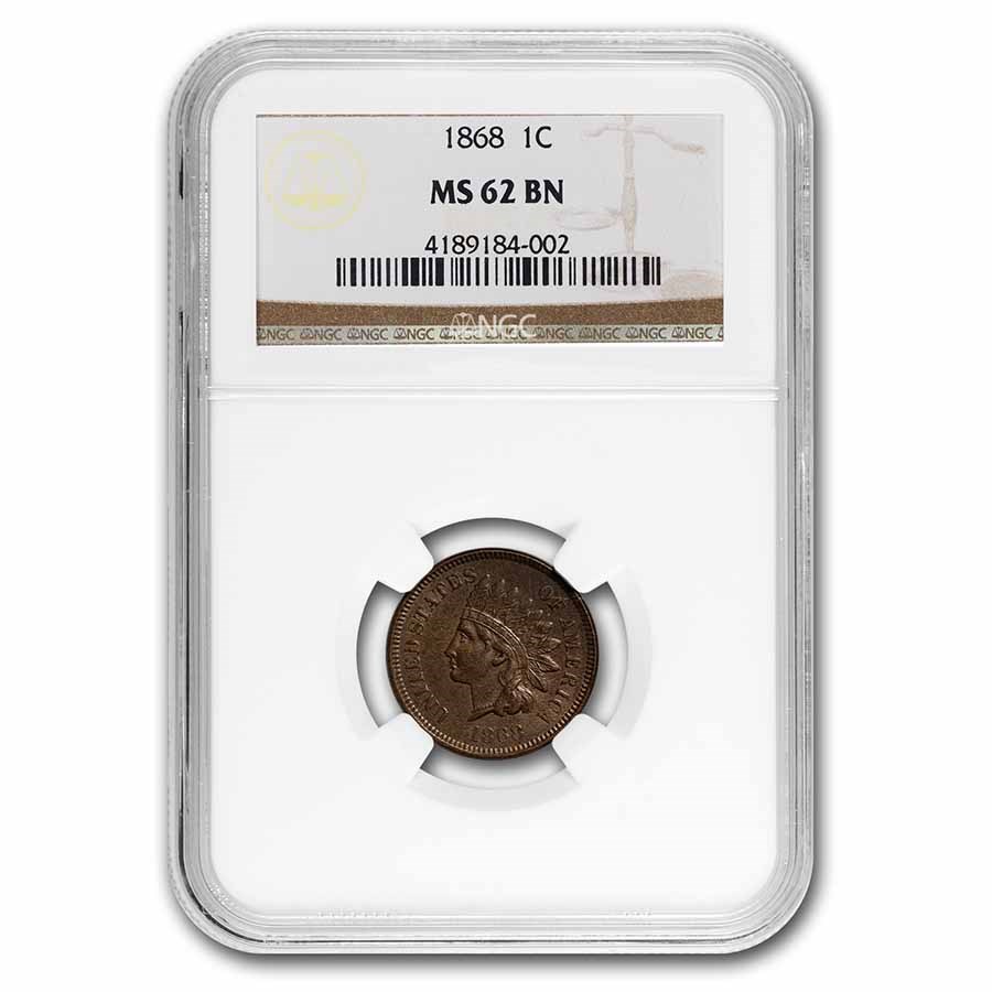 Buy 1868 Indian Head Cent MS-62 NGC (Brown) | APMEX