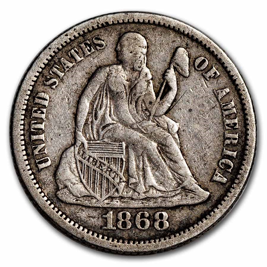 Buy 1868 Liberty Seated Dime VF | APMEX