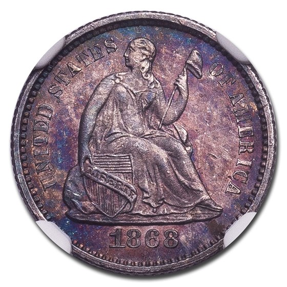 Buy 1868 Liberty Seated Half Dime MS-63 NGC | APMEX