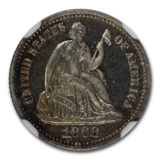 Buy 1868 Liberty Seated Half Dime PF-66 NGC | APMEX