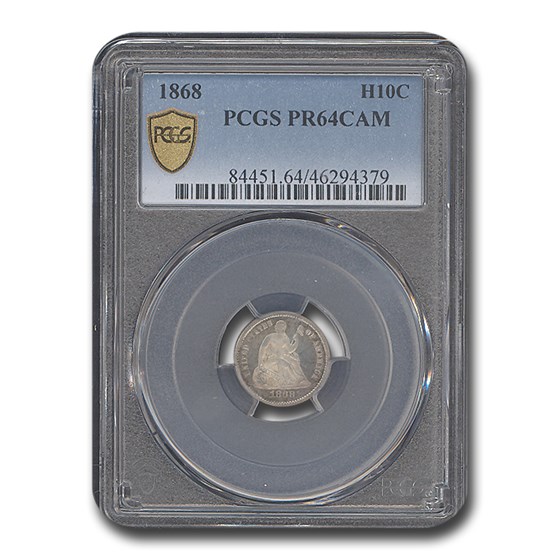Buy 1868 Liberty Seated Half Dime PR-64 Cameo PCGS | APMEX