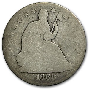 Buy 1868 Liberty Seated Half Dollar Good | APMEX