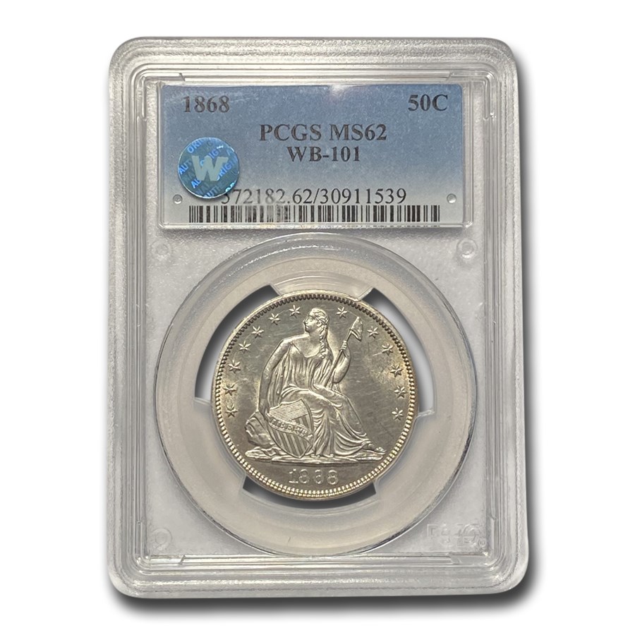 Buy 1868 Liberty Seated Half Dollar MS-62 PCGS (WB-101) | APMEX