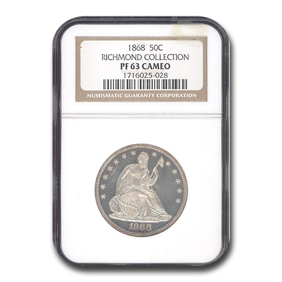 1868 Liberty Seated Half Dollar PF-63 Cameo NGC