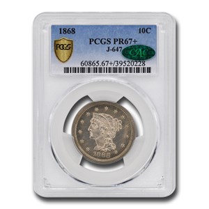 Buy 1868 Pattern $.10 Large Cent Style PR-67+ CAC | APMEX