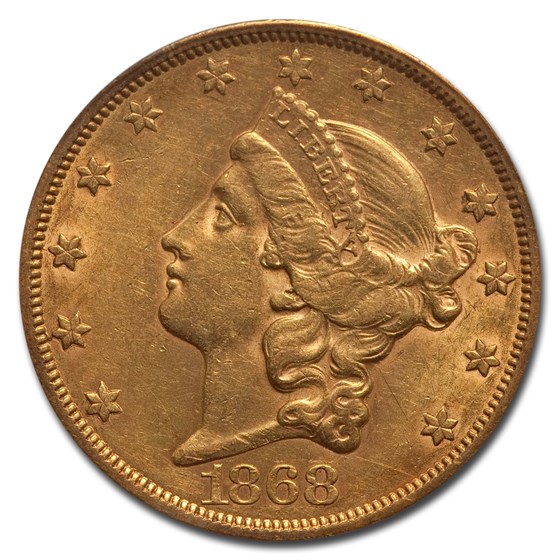 Buy 1868-S $20 Liberty Gold Double Eagle AU-53 PCGS | APMEX