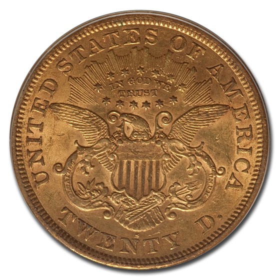 Buy 1868-S $20 Liberty Gold Double Eagle AU-53 PCGS | APMEX