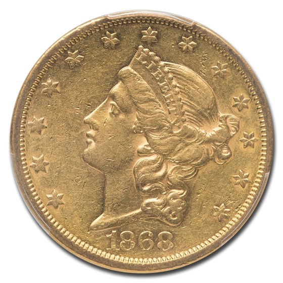 Buy 1868-S $20 Liberty Gold Double Eagle AU-55 PCGS | APMEX