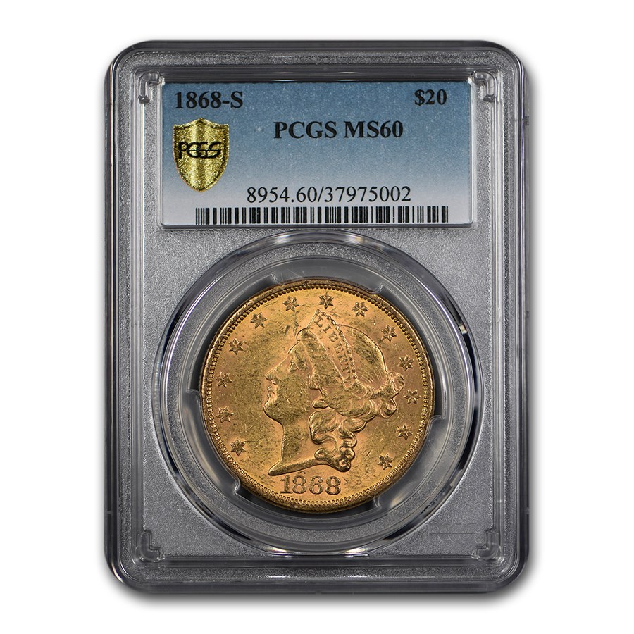 Buy 1868-S $20 Liberty Gold Double Eagle MS-60 PCGS | APMEX