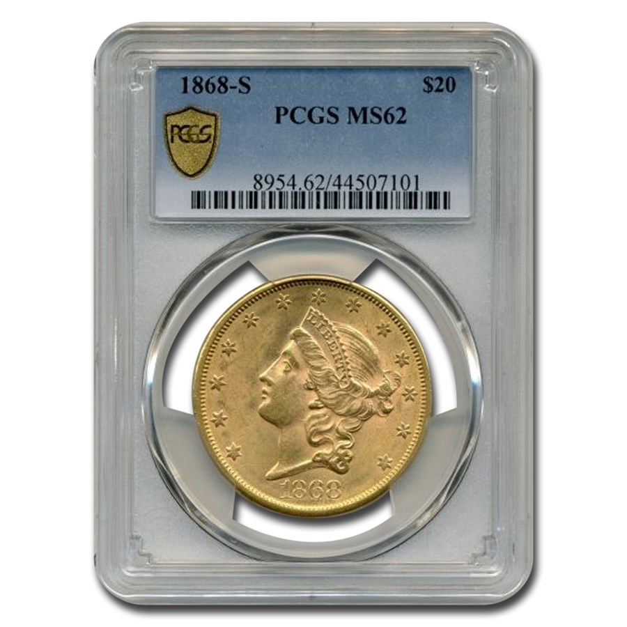 Buy 1868-S $20 Liberty Gold Double Eagle MS-62 PCGS | APMEX