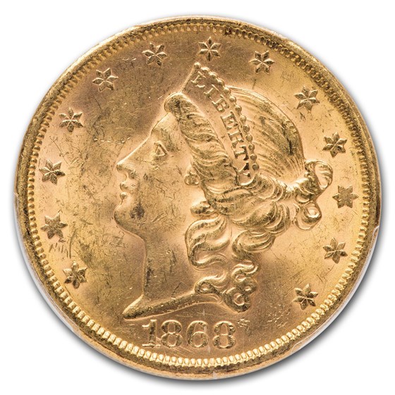 Buy 1868-S $20 Liberty Gold Double Eagle MS-62+ PCGS | APMEX