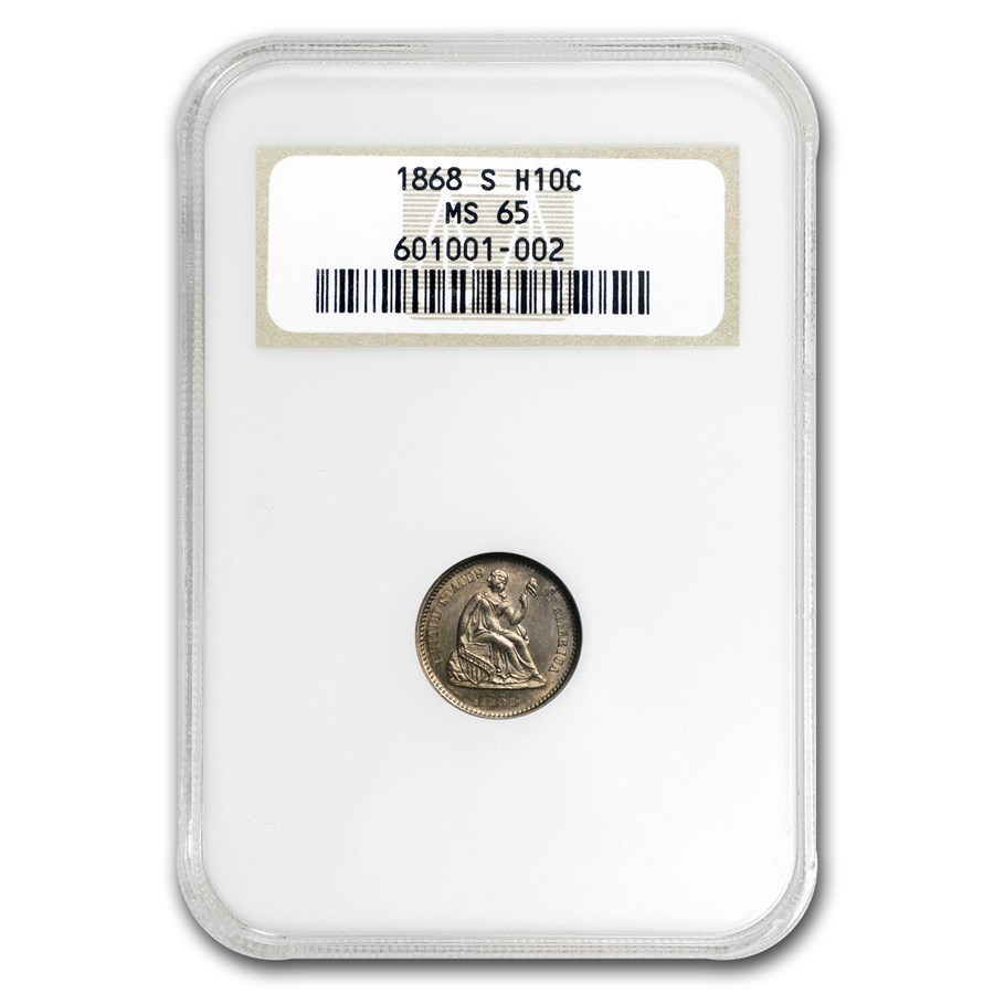 Buy 1868-S Liberty Seated Half Dime MS-65 NGC | APMEX