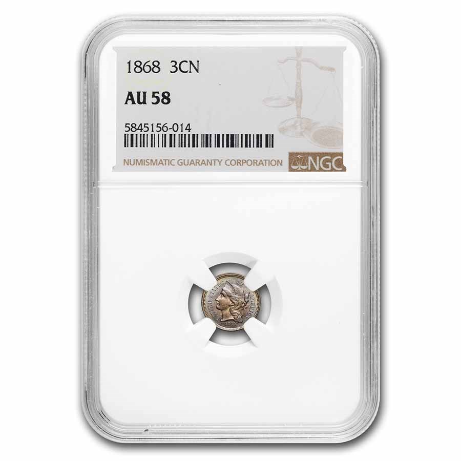 Buy 1868 Three Cent Nickel AU-58 NGC (Toned) | APMEX