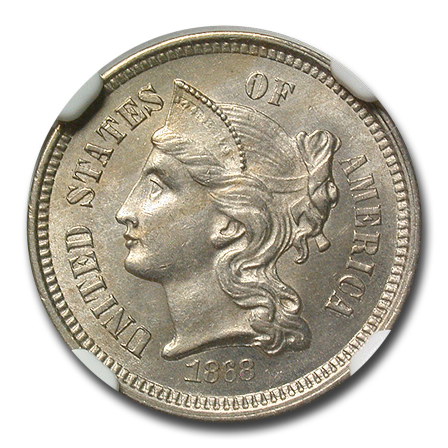 1868 Three Cent Nickel MS-63 NGC