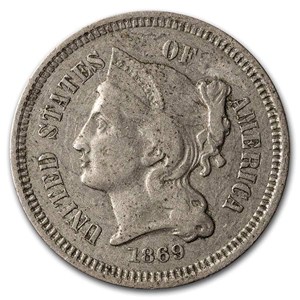 Buy 1869 3 Cent Nickel VF | APMEX