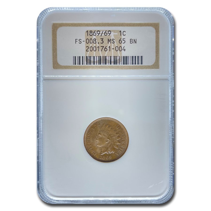 Buy 1869/69 Indian Head Cent MS-65 NGC (Brown, FS-008.3) | APMEX