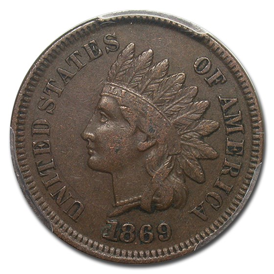 Buy 1869/69 Indian Head Cent XF-40 PCGS (RPD, S-3, FS-301,Brown) | APMEX