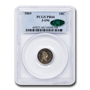Buy 1869 Dime Pattern PR-66 PCGS CAC (J-696) | APMEX
