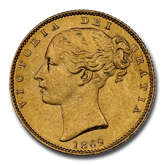 Buy 1869 Great Britain AV Sovereign Queen Victoria MS-64 NGC | APMEX