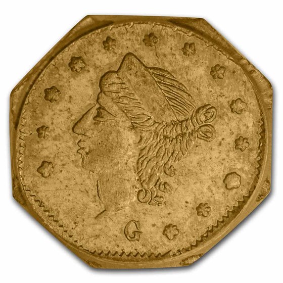 Buy 1869 Liberty Octagonal 25 Cent Gold MS-64 PCGS (BG-751) | APMEX